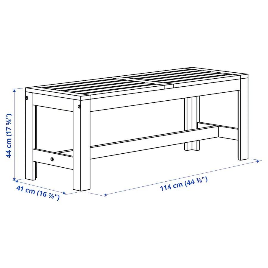 Ikea Applaro outdoor bench, Furniture & Home Living, Outdoor Furniture ...