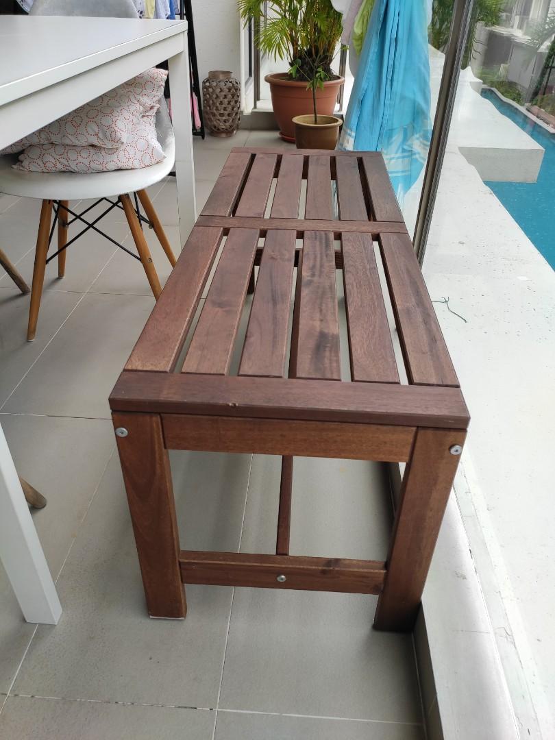 Ikea Applaro outdoor bench, Furniture & Home Living, Outdoor Furniture ...