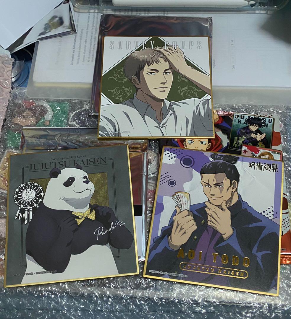 JJK/AOT shikishi, Hobbies & Toys, Memorabilia & Collectibles, J-pop on ...