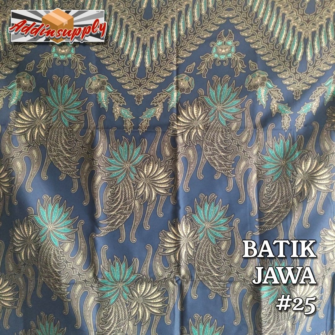 Kain Batik Biru Blue Corak Floral Bunga Indonesia Jawa [BJ25] (In-stock ...