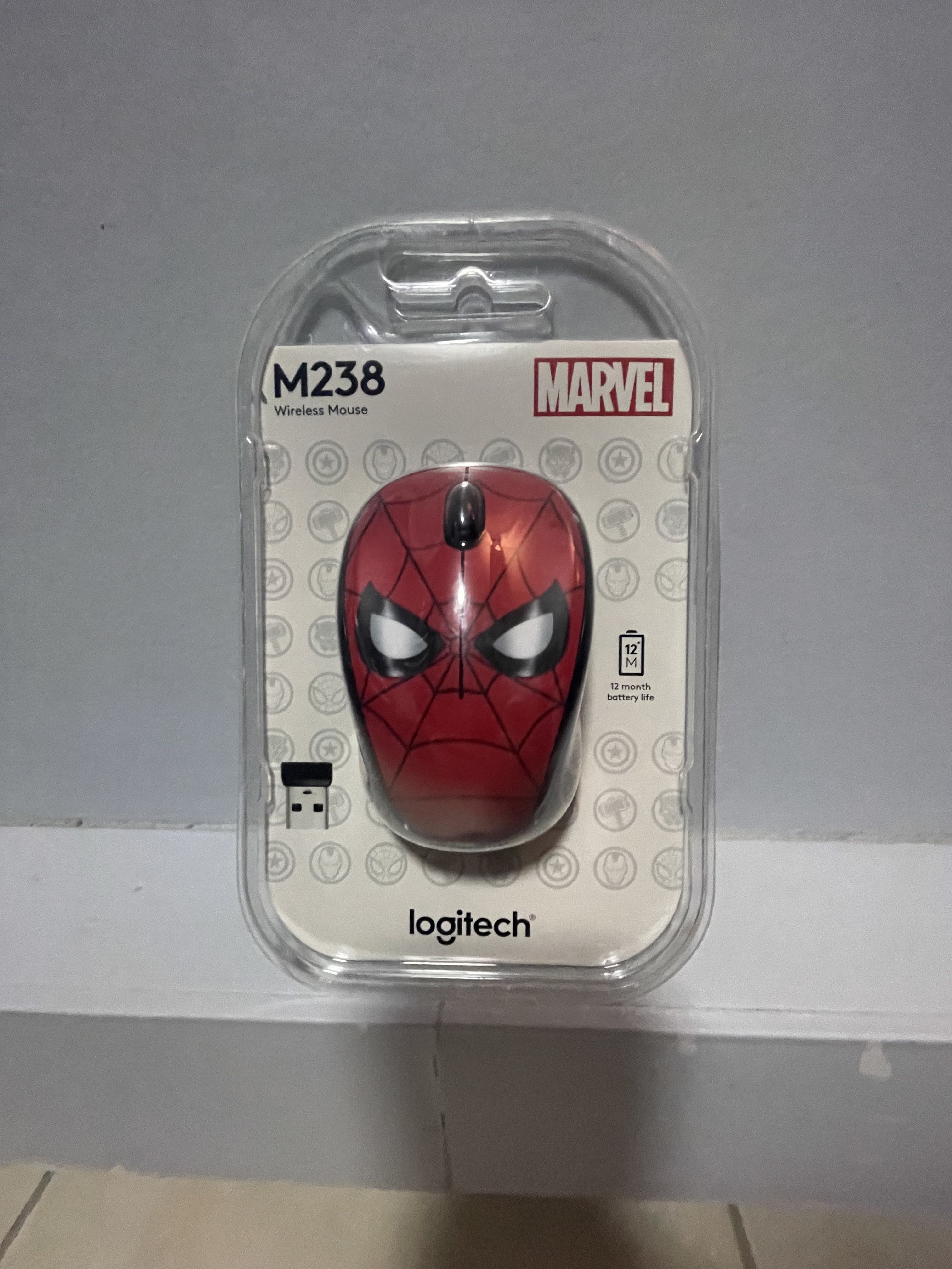 Logitech Marvel Collection Spiderman Wireless Mouse, Computers & Tech ...