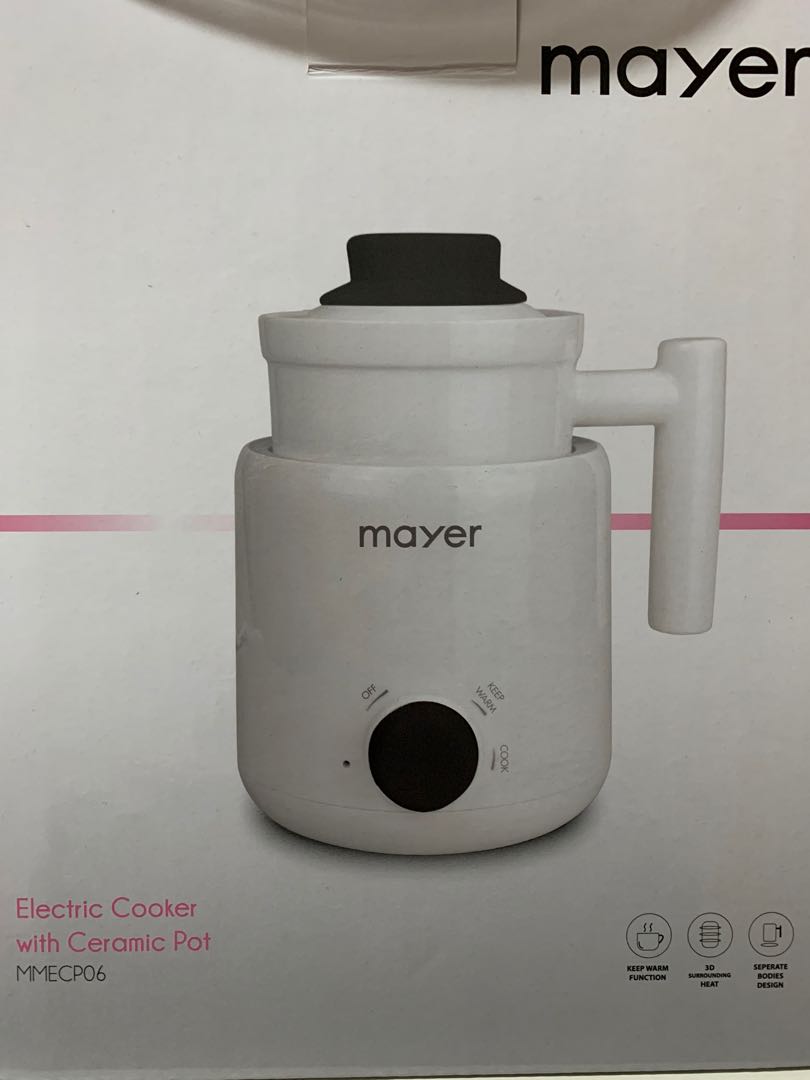 Mayer Electric cooker with ceramic pot, TV & Home Appliances, Kitchen ...