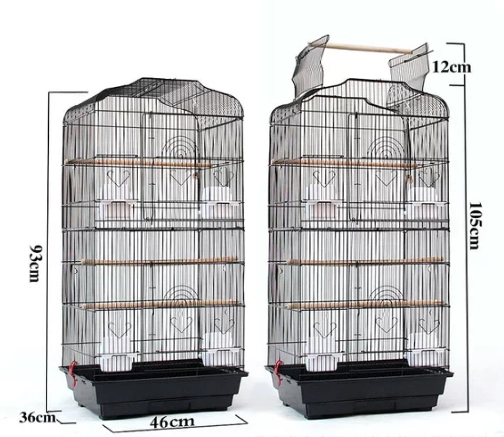 Medium size bird cage of 46x36x93cm with Open top !!! Brand New. Parrot ...