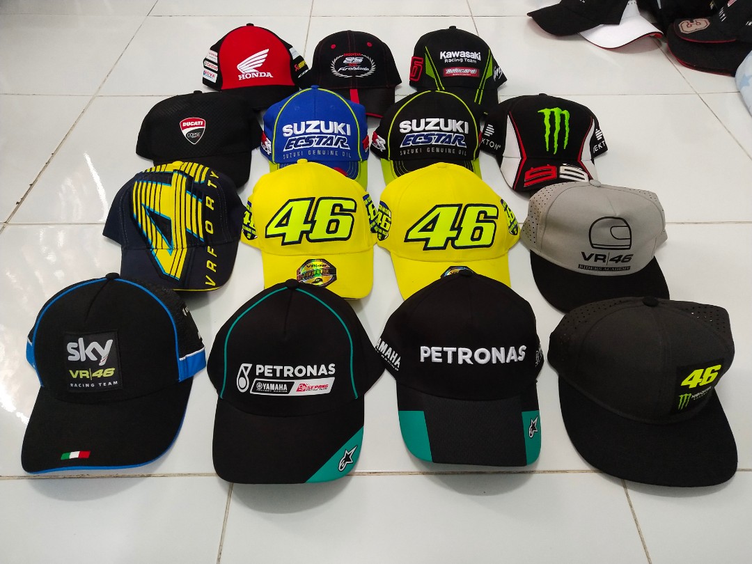 Motorcycle racing caps (valentino rossi/suzuki/honda/kawasaki/ducati ...