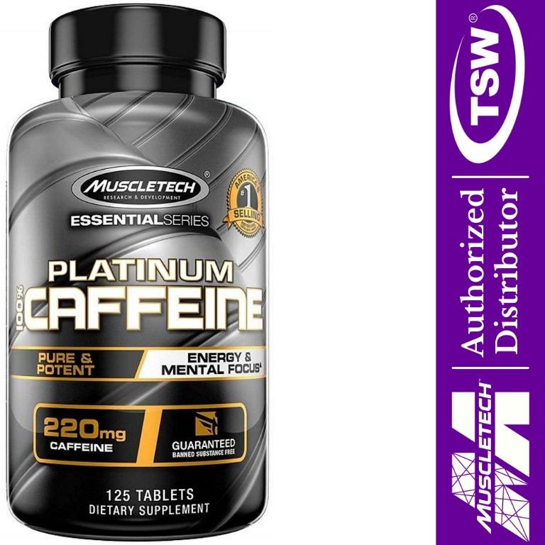 MuscleTech Platinum 100% Caffeine 125 tablets, Health & Nutrition ...