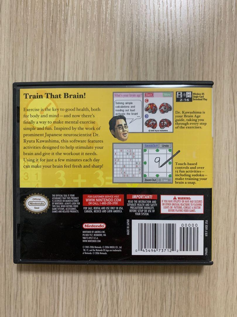NDS Game Brain Age, 電子遊戲, 電子遊戲, Nintendo 任天堂 - Carousell