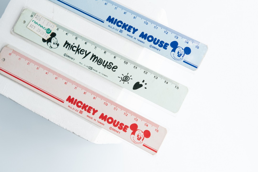 NOS authentic 30 year old Mickey Mouse metal rulers, Hobbies & Toys ...