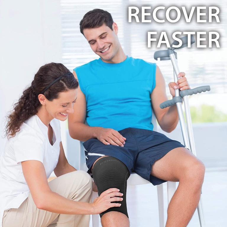 Rymora Knee Support Brace Compression Sleeve - for Joint Pain ...