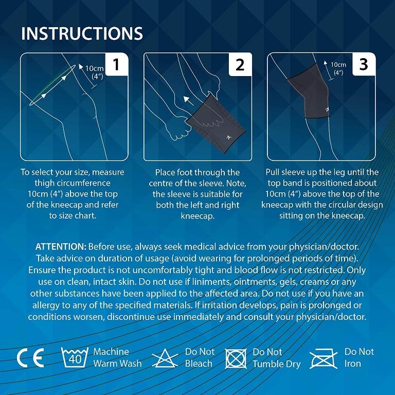 Rymora Knee Support Brace Compression Sleeve - for Joint Pain ...