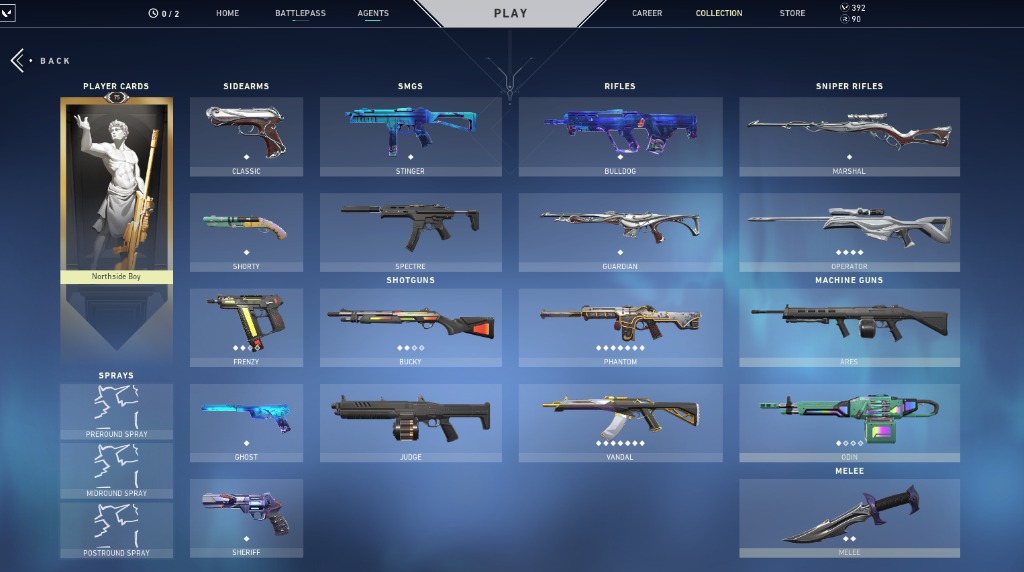 STACKED 2 KNIVES Diamond 2 Valorant Account, Video Gaming, Gaming ...