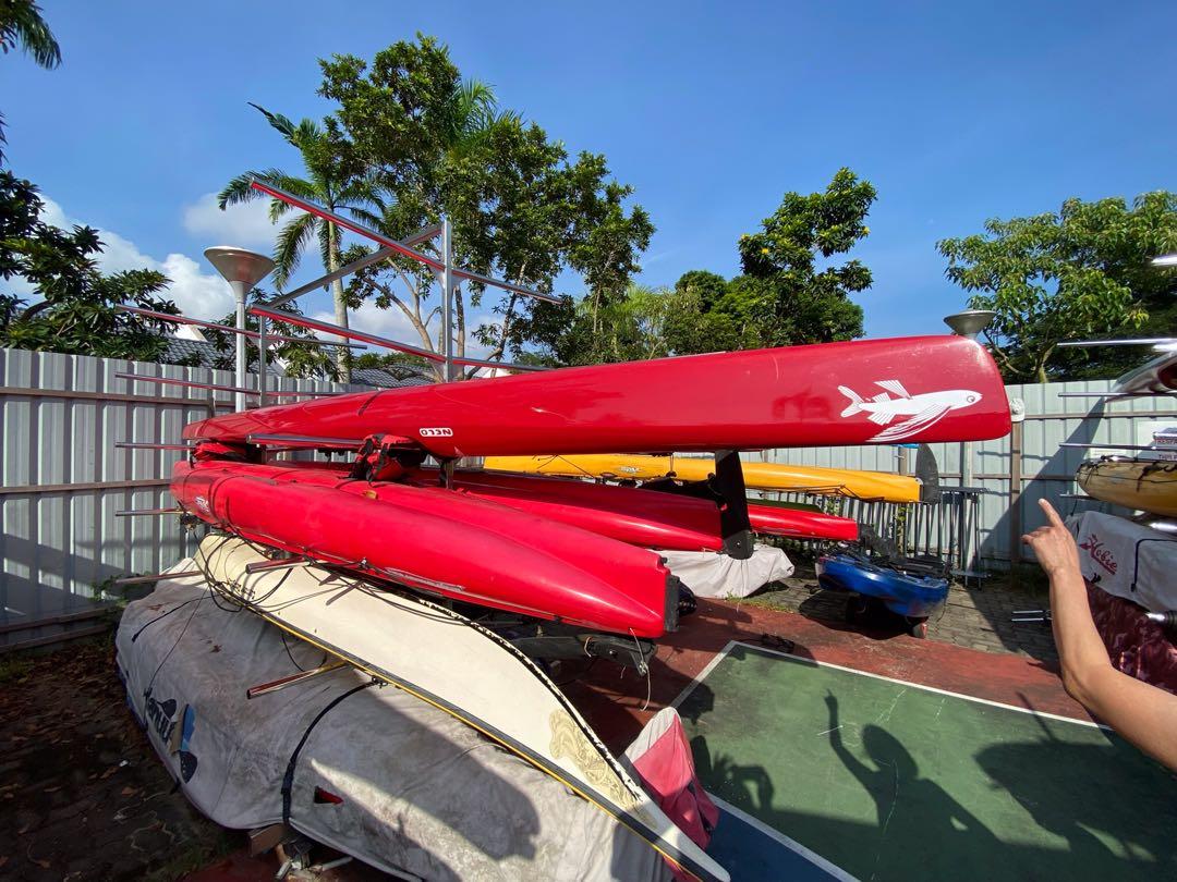 Carbon Fibre Surfski Kayak (Nelo 560 ML) with cover and Training Wheels ...