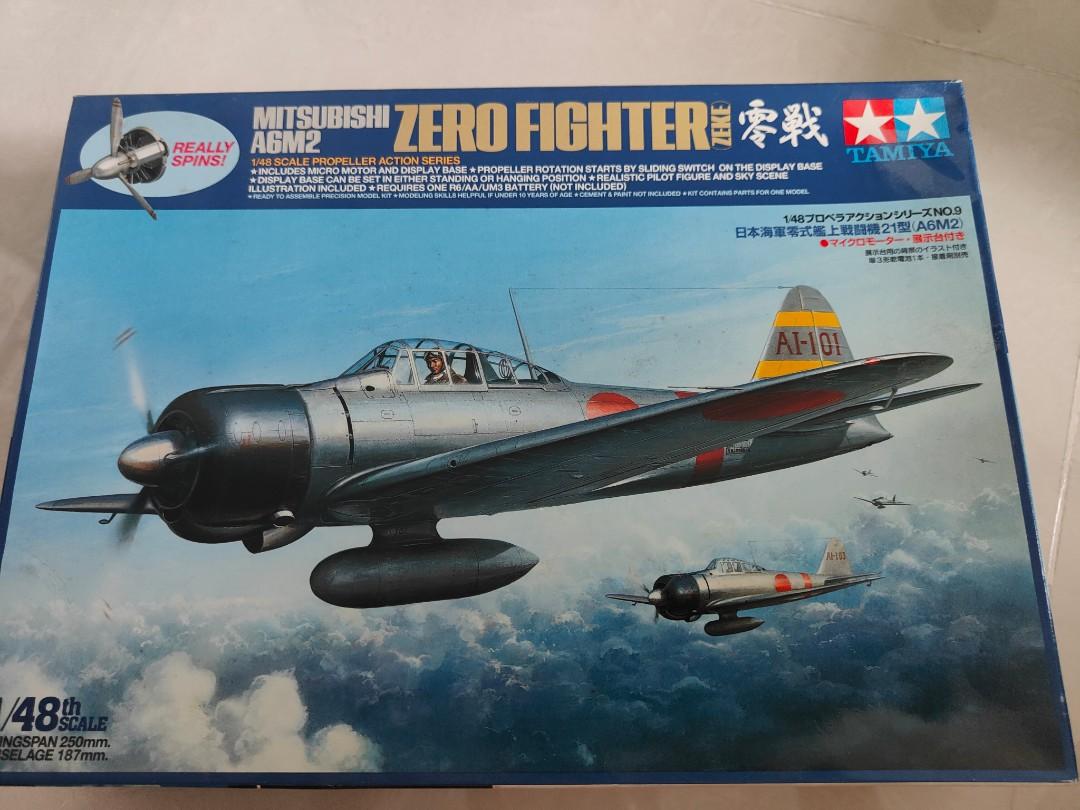 Tamiya 1/48 a6m2 zero fighter propeller action model kit, Hobbies ...