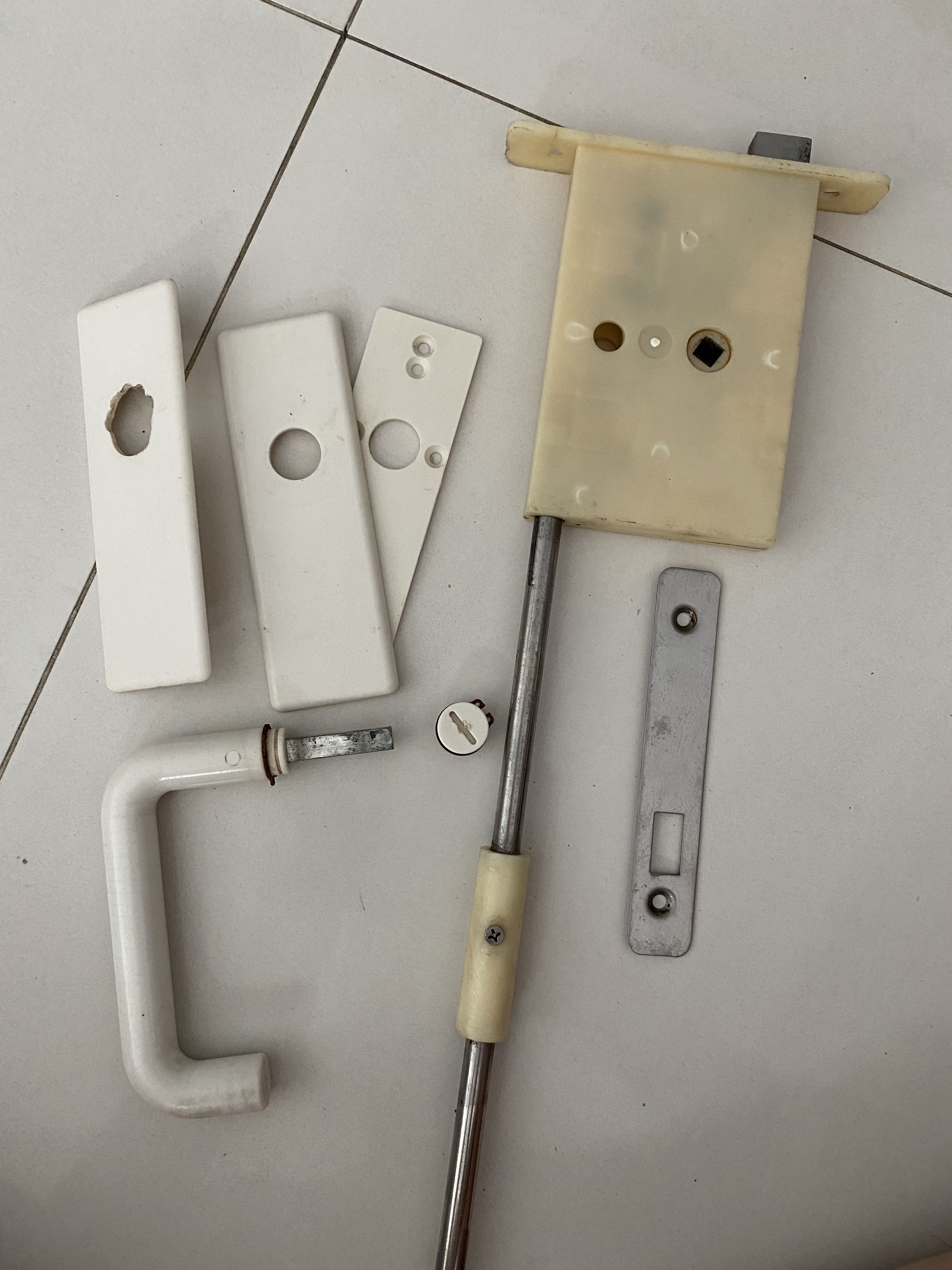 Toilet, bathroom, bifold PVC door handle lock set, Everything Else on ...