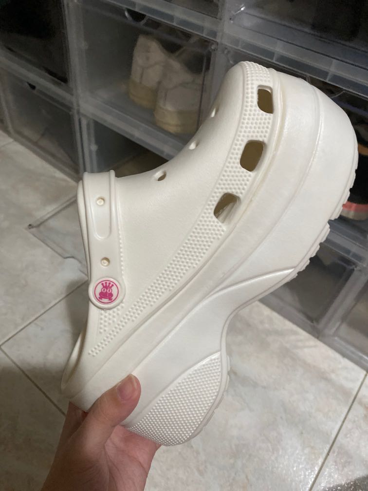 10cm WHITE PLATFORM CROCS, Women's Fashion, Footwear on Carousell