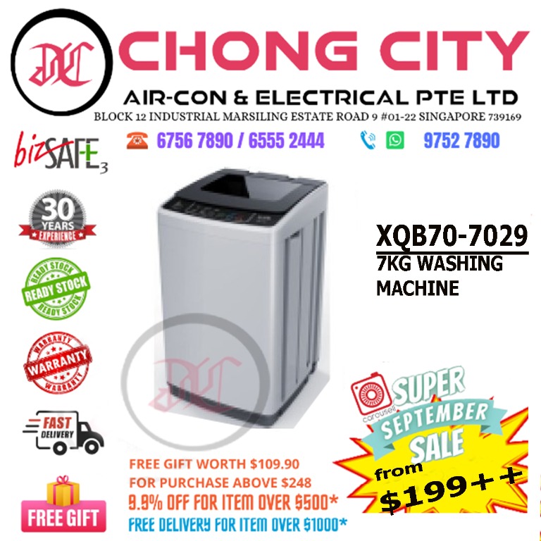 XQB70-7029-Washing Machine - 7kg, TV & Home Appliances, Washing Machines and Dryers on Carousell