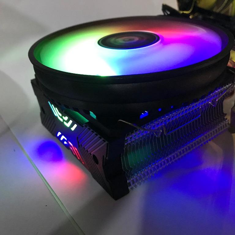 YGT CL2913 3-PIN COOLFAST HIGH PERFORMANCE CPU COOLER, 110mm RAINBOW ...
