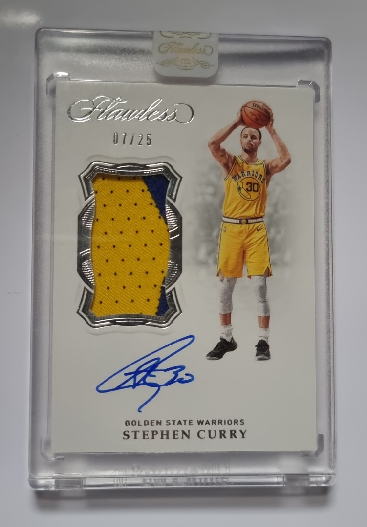 2018-19 Flawless Stephen Curry Vertical Patch Auto /25, Hobbies & Toys ...