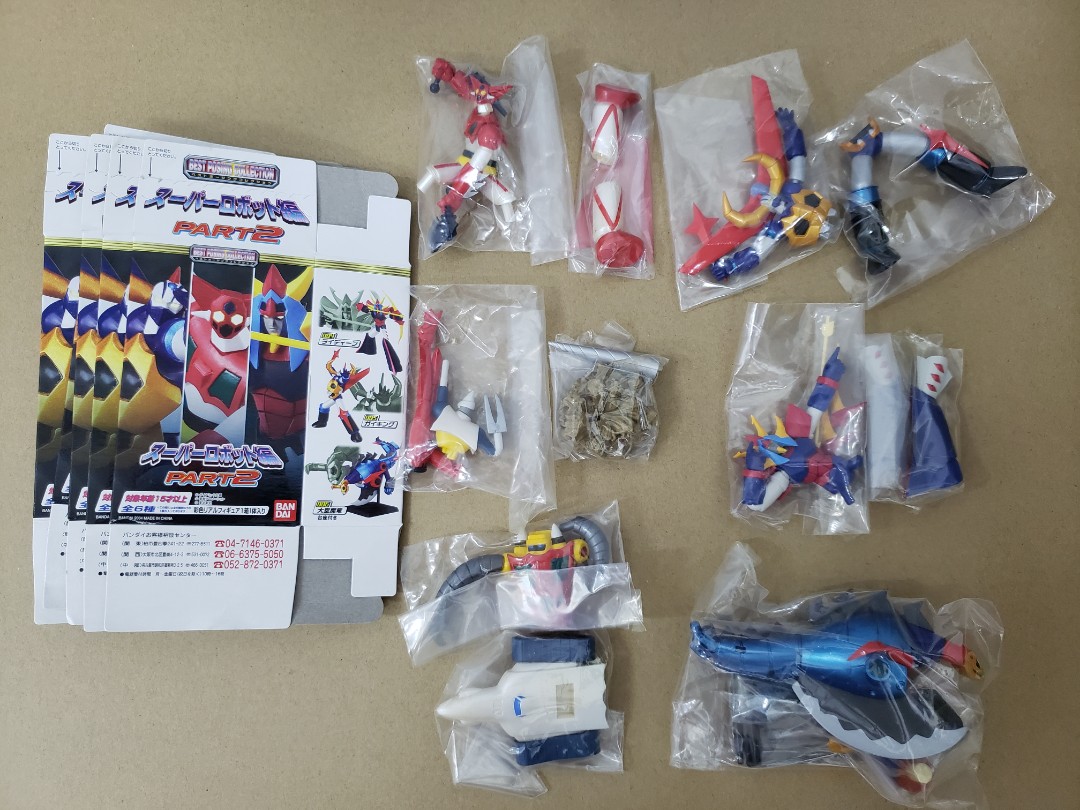 全新 2004 Bandai Gashapon BEST POSING COLLECTION Part 2 超級機械人大戰 太空魔龍 宇宙飛龍 三一萬能俠 雷登 盒蛋 扭蛋 全 6 種, 興趣 ...
