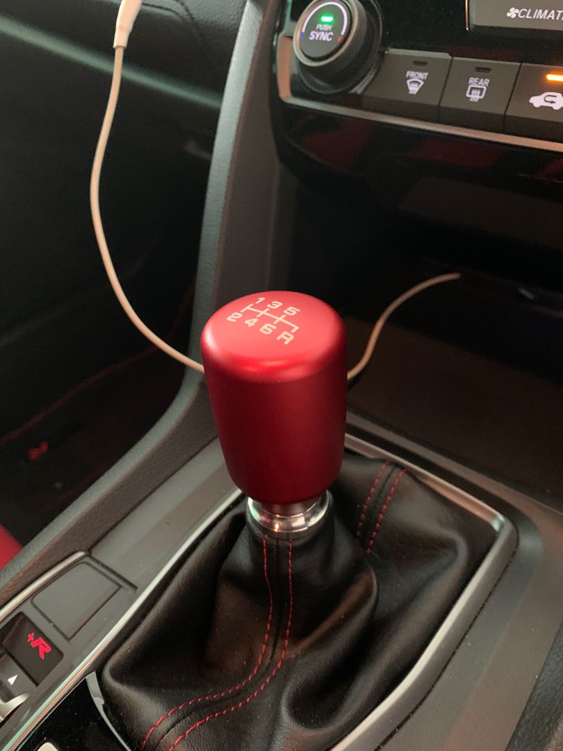 Acuity ESCO-T6 M10x1.5 shift knob in Satin Red. Civic Type R FD2R FN2R ...