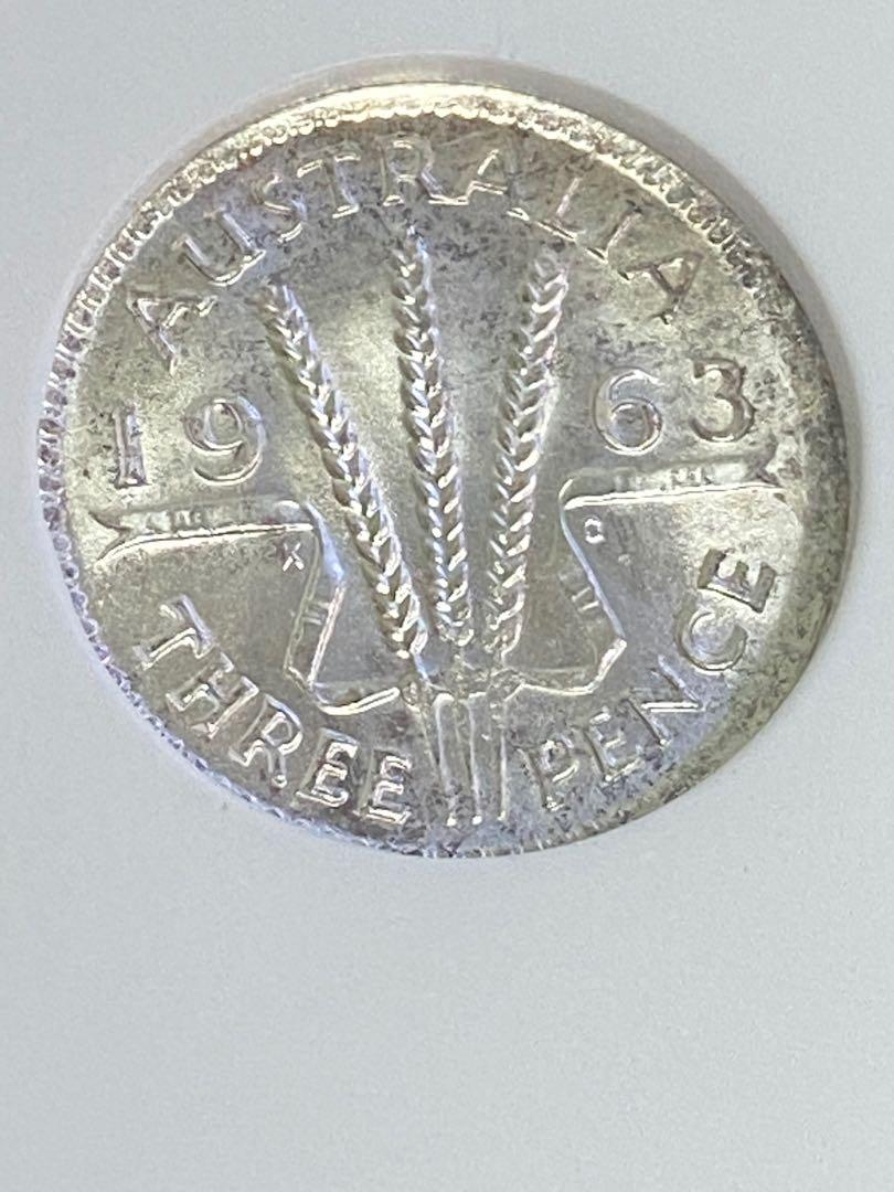 AUSTRALIA 1963 NGC MS66 SLABBED 3P THREE PENCE SILVER COIN, Hobbies ...