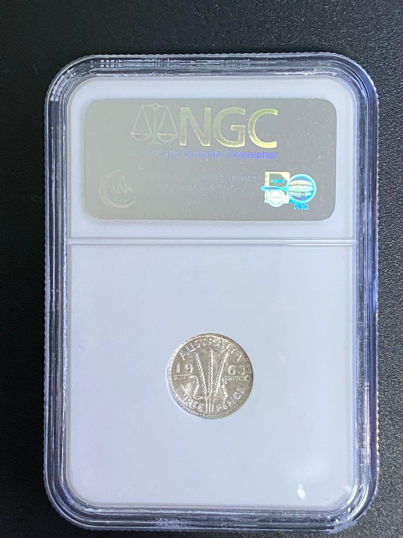 AUSTRALIA 1963 NGC MS66 SLABBED 3P THREE PENCE SILVER COIN, Hobbies ...