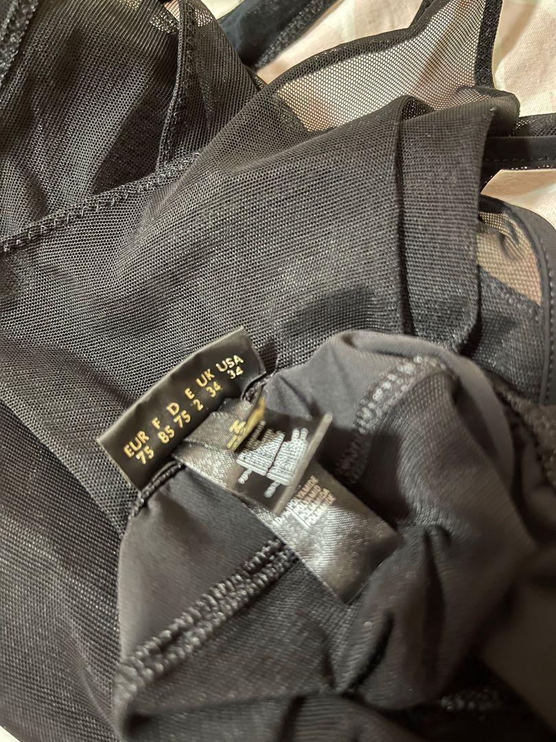 La Perla Bodysuit Lingerie in Black Stretch Tulle, Women's Fashion, New ...