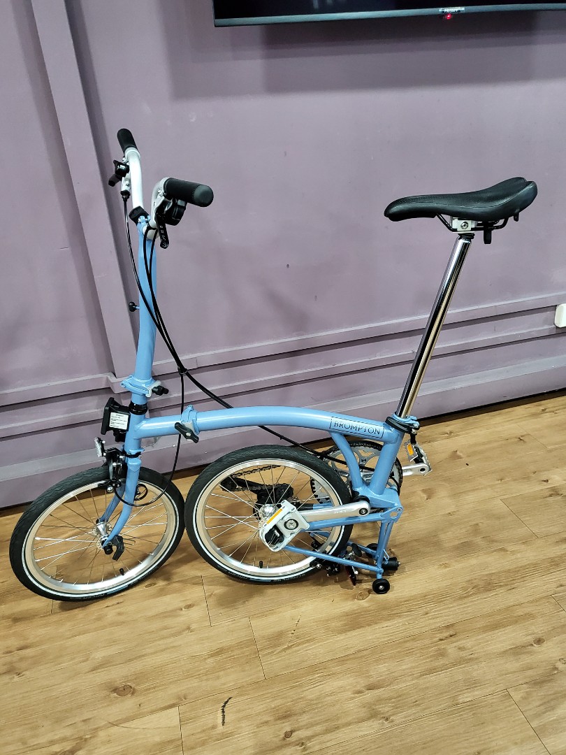 Brompton H2L cloud blue 2021, Sports Equipment, Bicycles & Parts ...