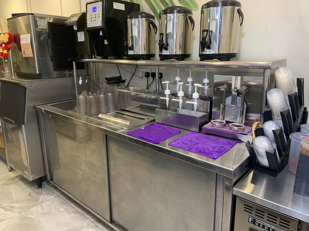 Bubble Tea Stainless Steel Workstation, Furniture & Home Living ...