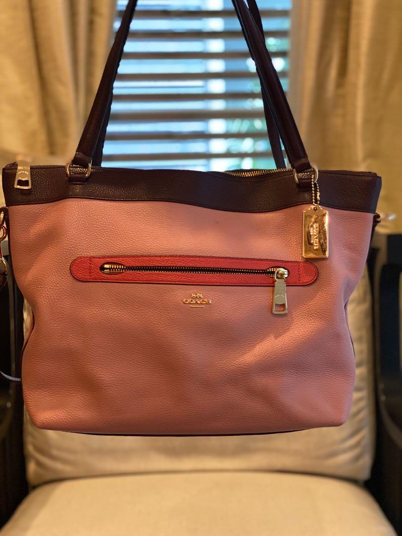 Coach Tyler Leather Tote Bag, Women's Fashion, Bags & Wallets, Tote ...
