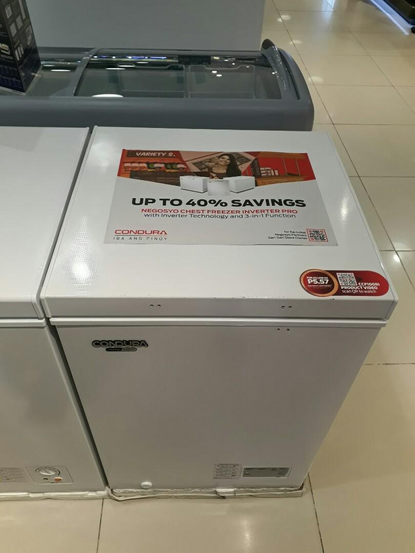 Condura Inverter Chest Type Freezer Negosyo Pro, TV & Home Appliances ...