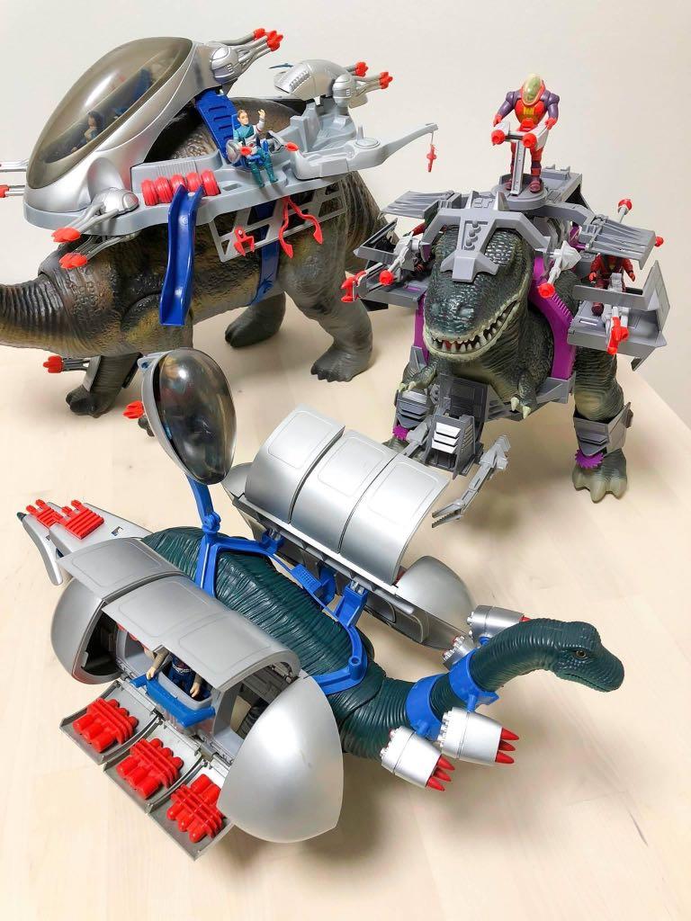 Dino Riders Set of 3: Brontosaurus, T-Rex, Diplodocus, Hobbies & Toys ...