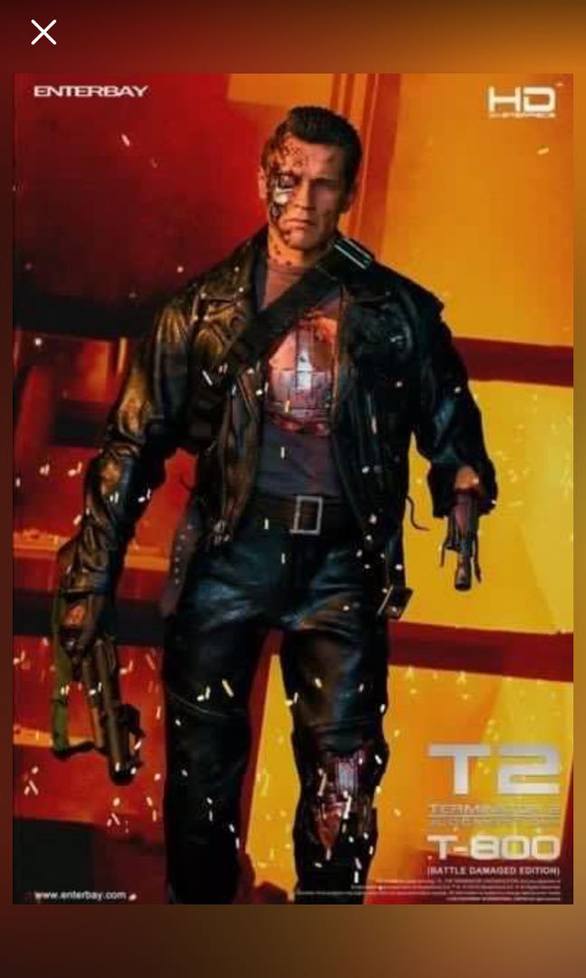 Enterbay 1/4 terminator 未來戰士 終結者 T-800 限定版 battle damaged 戰損版, 興趣及遊戲 ...