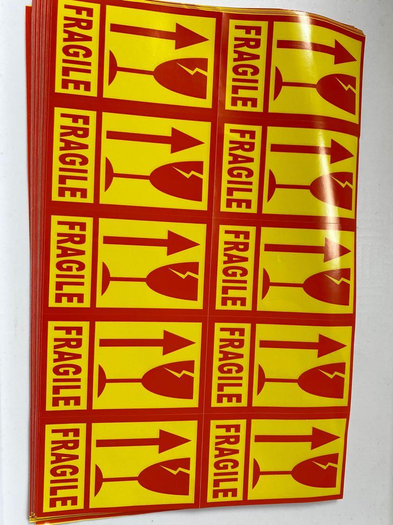 Fragile stickers, Hobbies & Toys, Stationery & Craft on Carousell