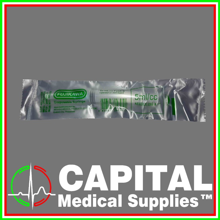 FUJIKAWA, Disposable Syringe (5cc 23gx1"),, Health & Nutrition, Health Monitors & Weighing ...