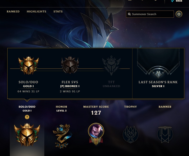 Gold 1 League of Legends Account, Video Gaming, Gaming Accessories, In ...
