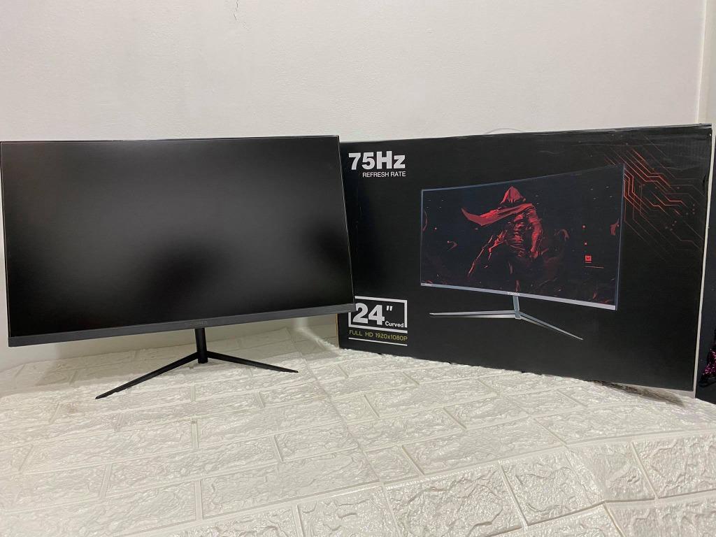 GOMA 24inch 75hz Frameless Semi Curve LED Monitor, Computers & Tech ...