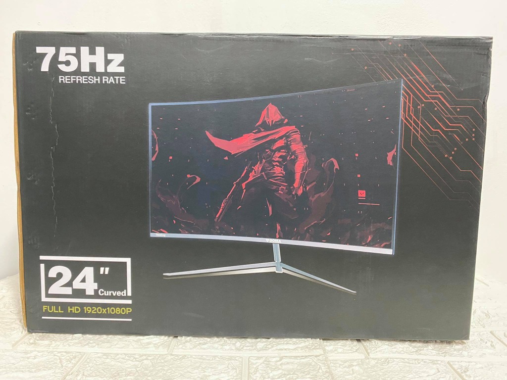 GOMA 24inch 75hz Frameless Semi Curve LED Monitor, Computers & Tech ...