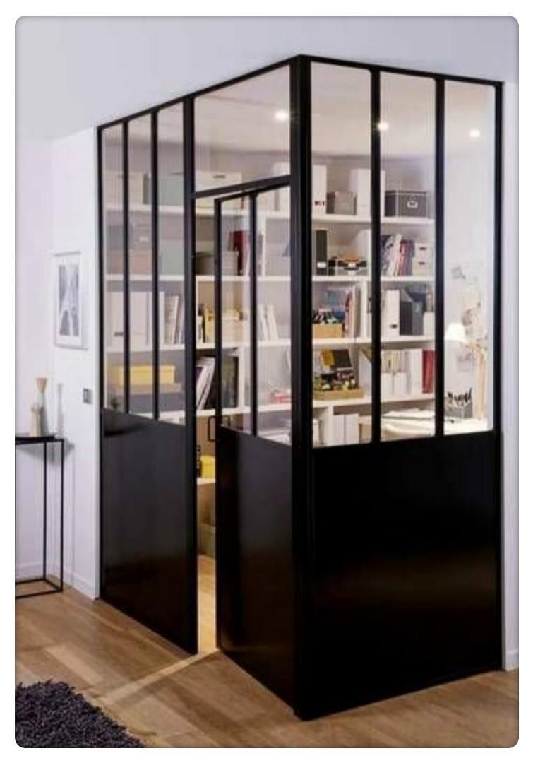 Home Office Study Room Create a Glass Enclosed H/O allows Light and ...