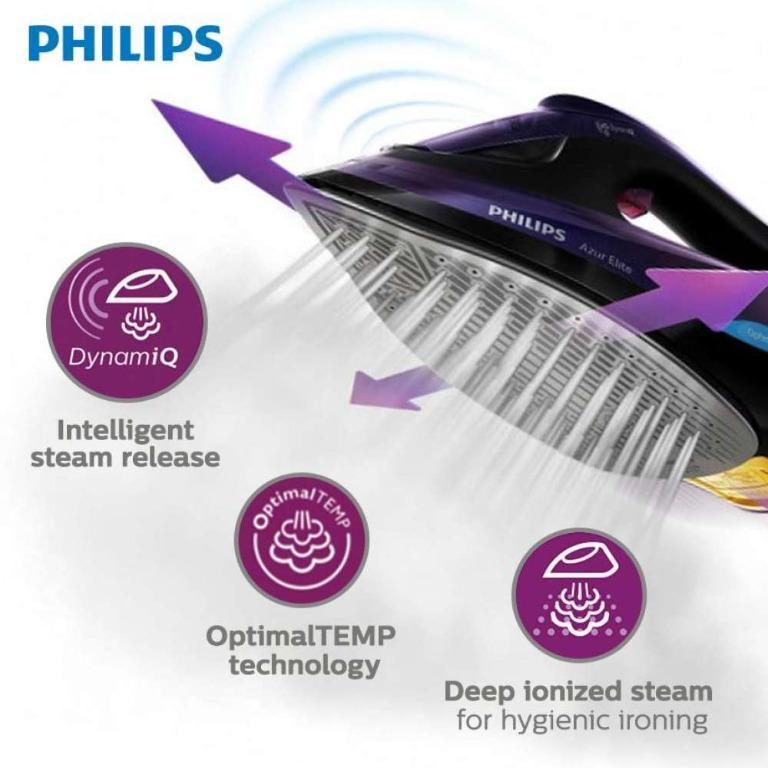 Philips GC5039/30 Azur Elite Steam Iron with OptimalTEMP Technology, TV ...