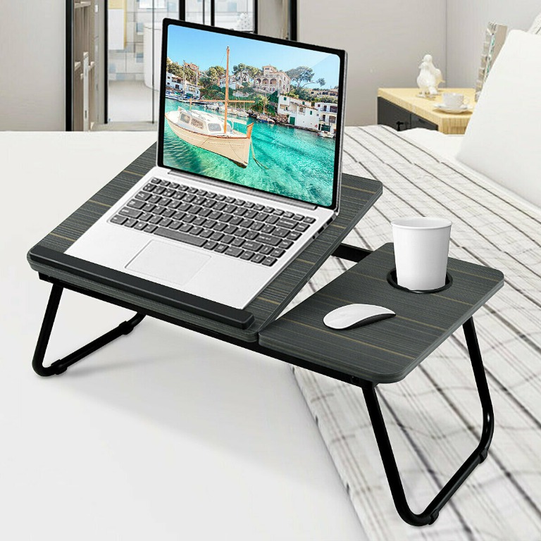 Portable Laptop Table Folding Desk Stand Bed Tray Sofa Computer Study ...