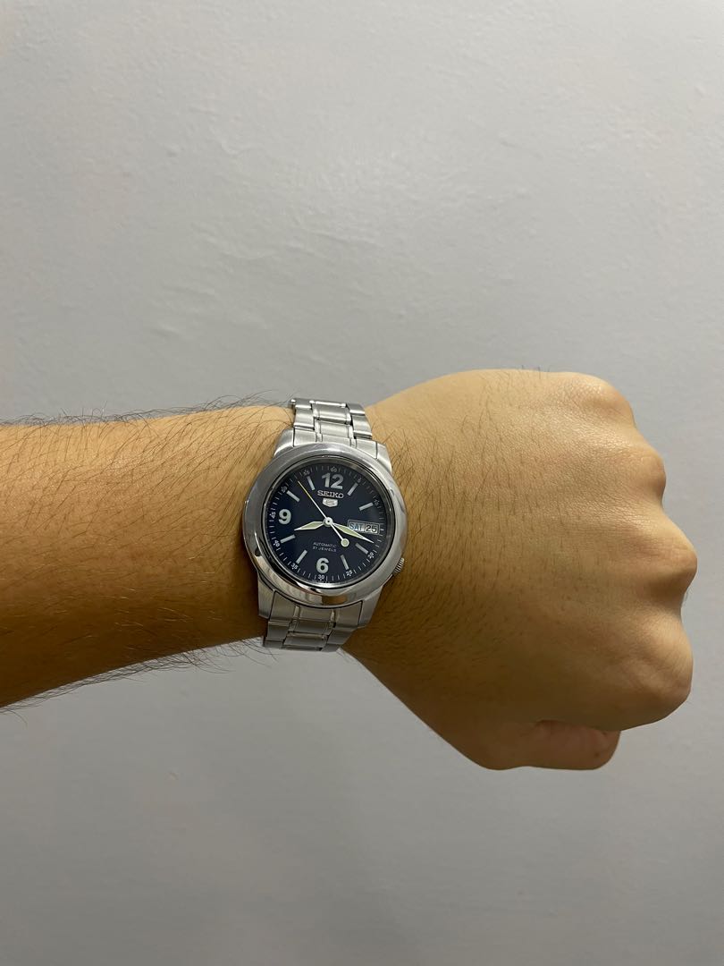 Seiko 5 Blue Explorer Dial, Luxury, Watches on Carousell