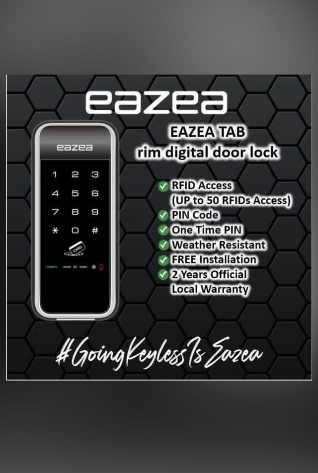 SG BEST EAZEA TAB SMART DIGITAL DOOR LOCK, Furniture & Home Living ...