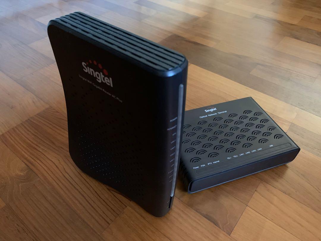 Singtel gigabit router and ZTE ONT modem, Computers & Tech, Parts ...