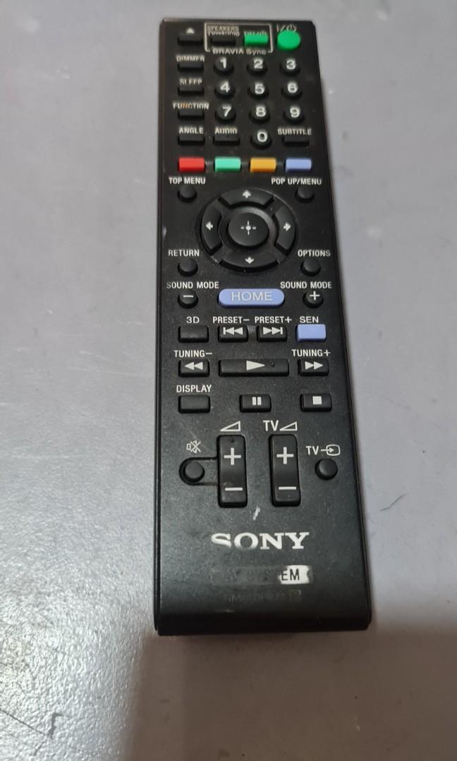 Sony AV system remote control (RM-ADP074), TV & Home Appliances, TV ...