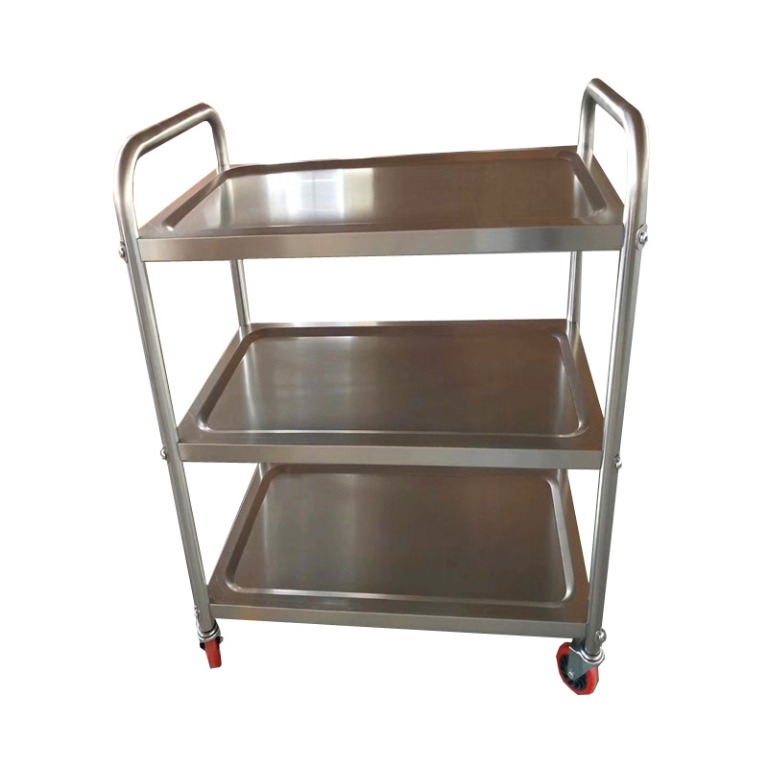 Stainless Steel Food Trolley Pushcart Stainless Steel Table Sink Rack ...