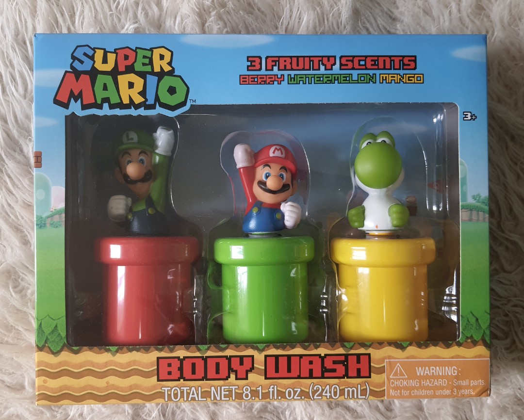 Super Mario Body Wash Set, Babies & Kids, Bathing & Changing, Baby ...