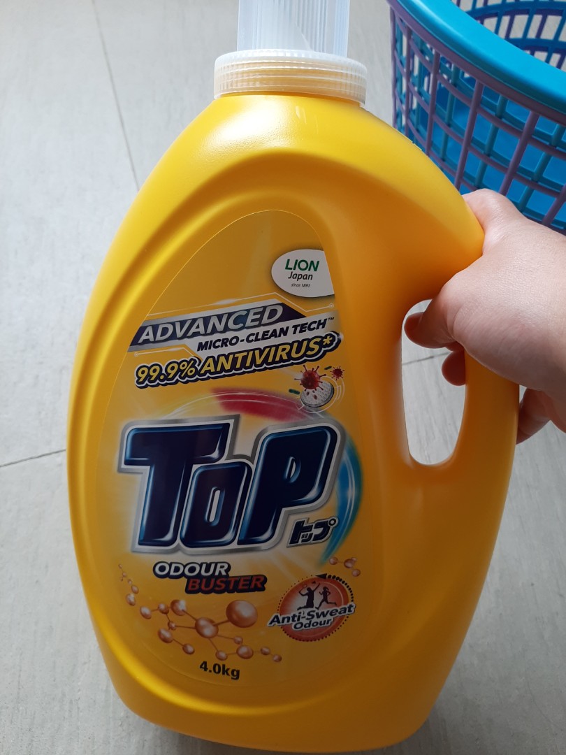 TOP liquid detergent 4 bottles 4kg each, Furniture & Home Living ...