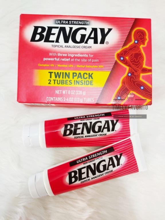 Ultra Strength BENGAY Pain Relieving Cream, 226g (2 Tubes), Health ...