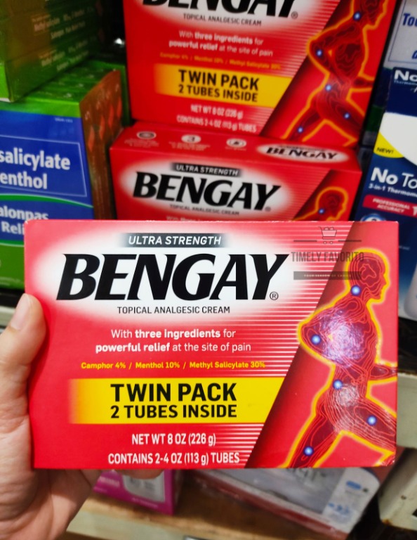 Ultra Strength BENGAY Pain Relieving Cream, 226g (2 Tubes), Health ...