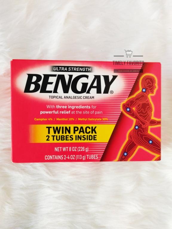 Ultra Strength BENGAY Pain Relieving Cream, 226g (2 Tubes), Health & Nutrition, Medical Supplies ...